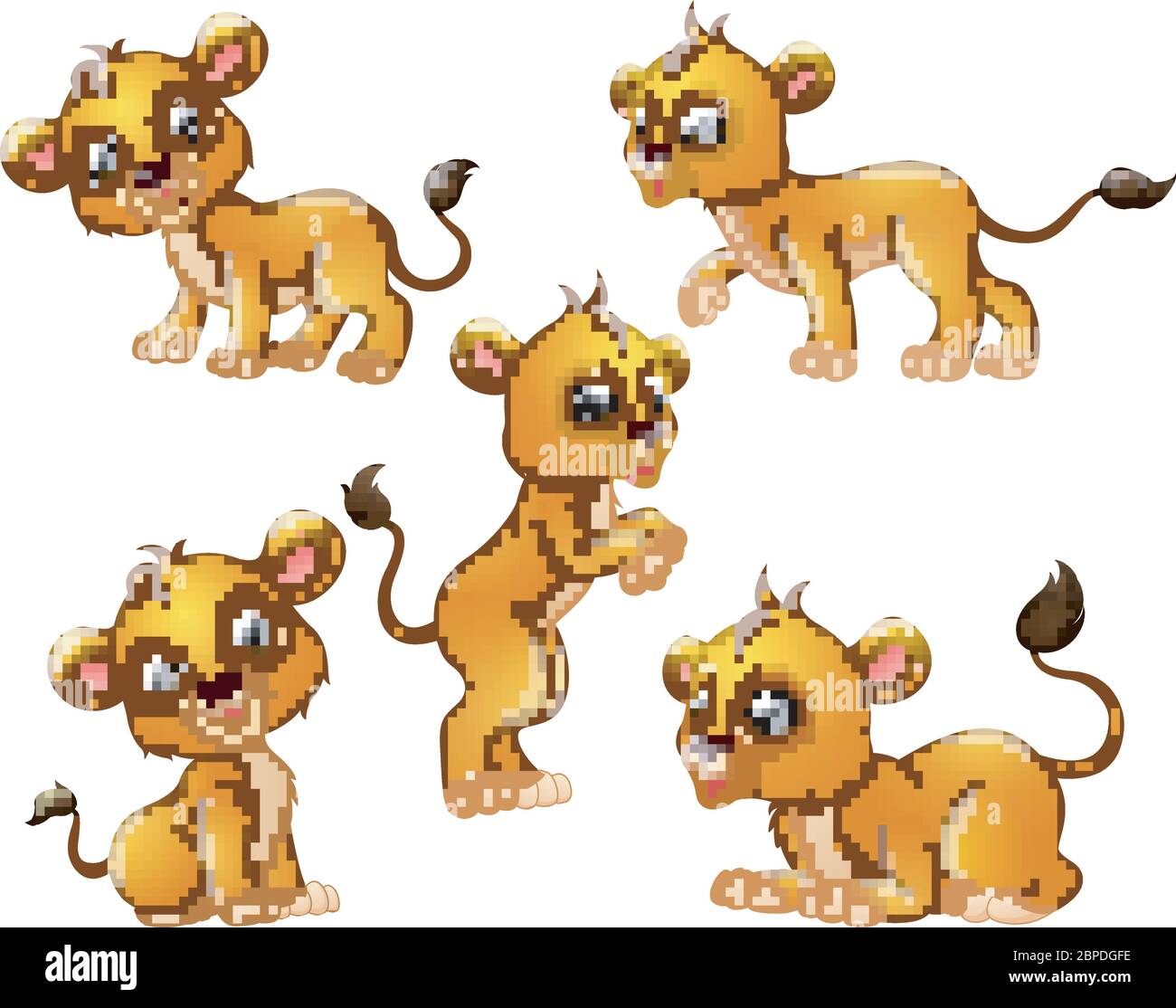 Lion cartoon set collection Stock Vector Image & Art - Alamy