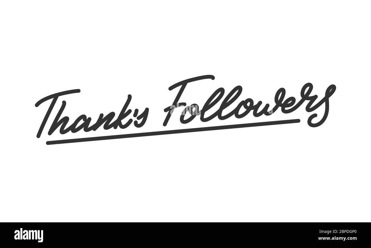 Thanks Followers. Lettering calligraphy for social media Followers ...