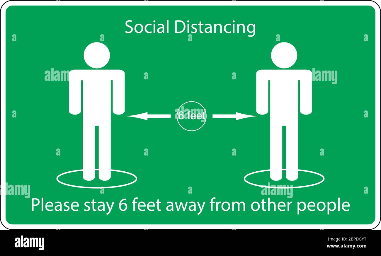 Icon people concept Social Distancing stay 6 feet apart from other ...