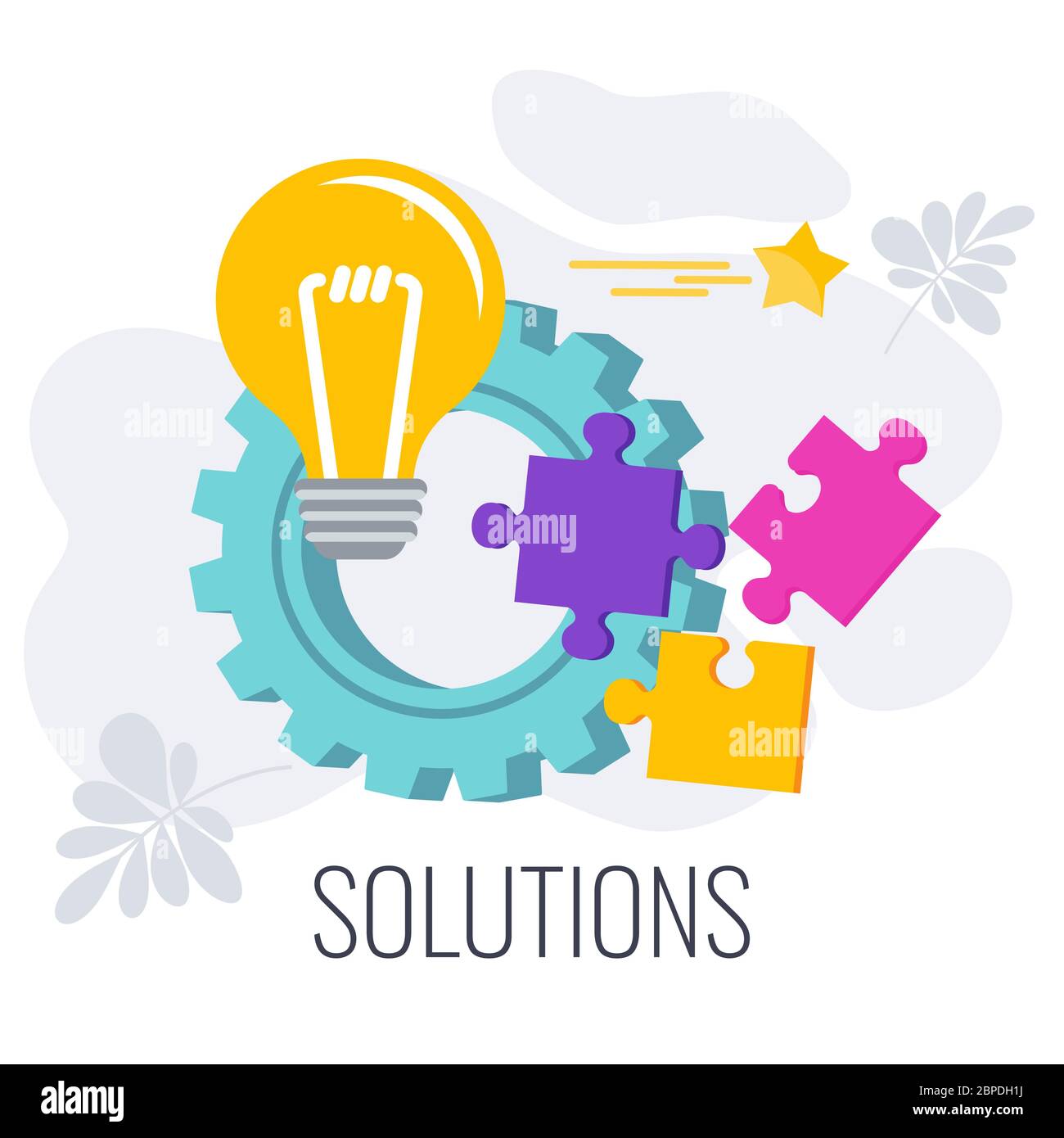 Business solution Infographics Pictogram. Flat vector illustration ...