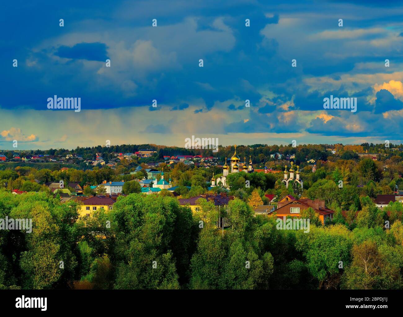 Typical Russian landscape and architecture backdrop Stock Photo - Alamy