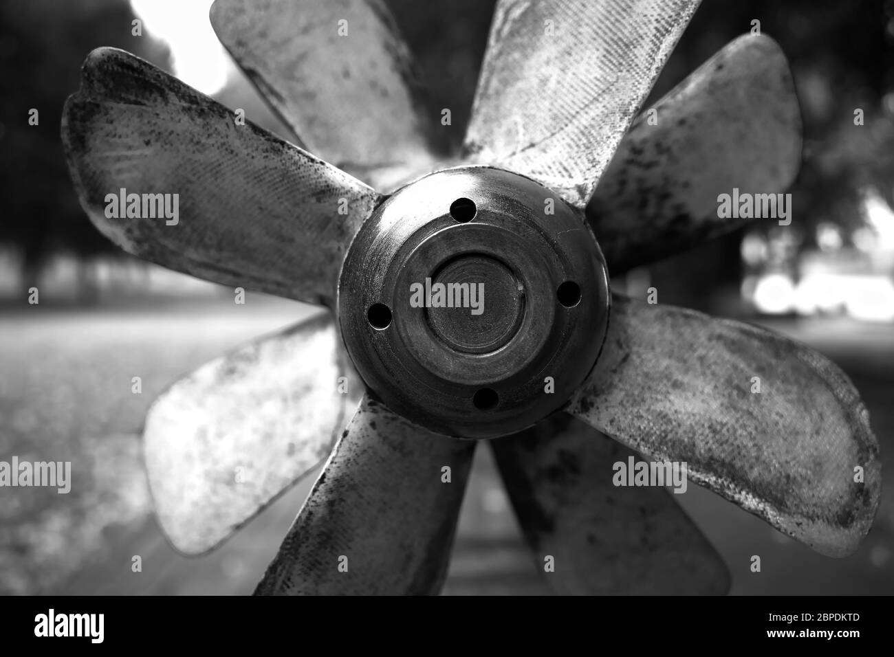 Vintage propeller object closeup background Stock Photo - Alamy