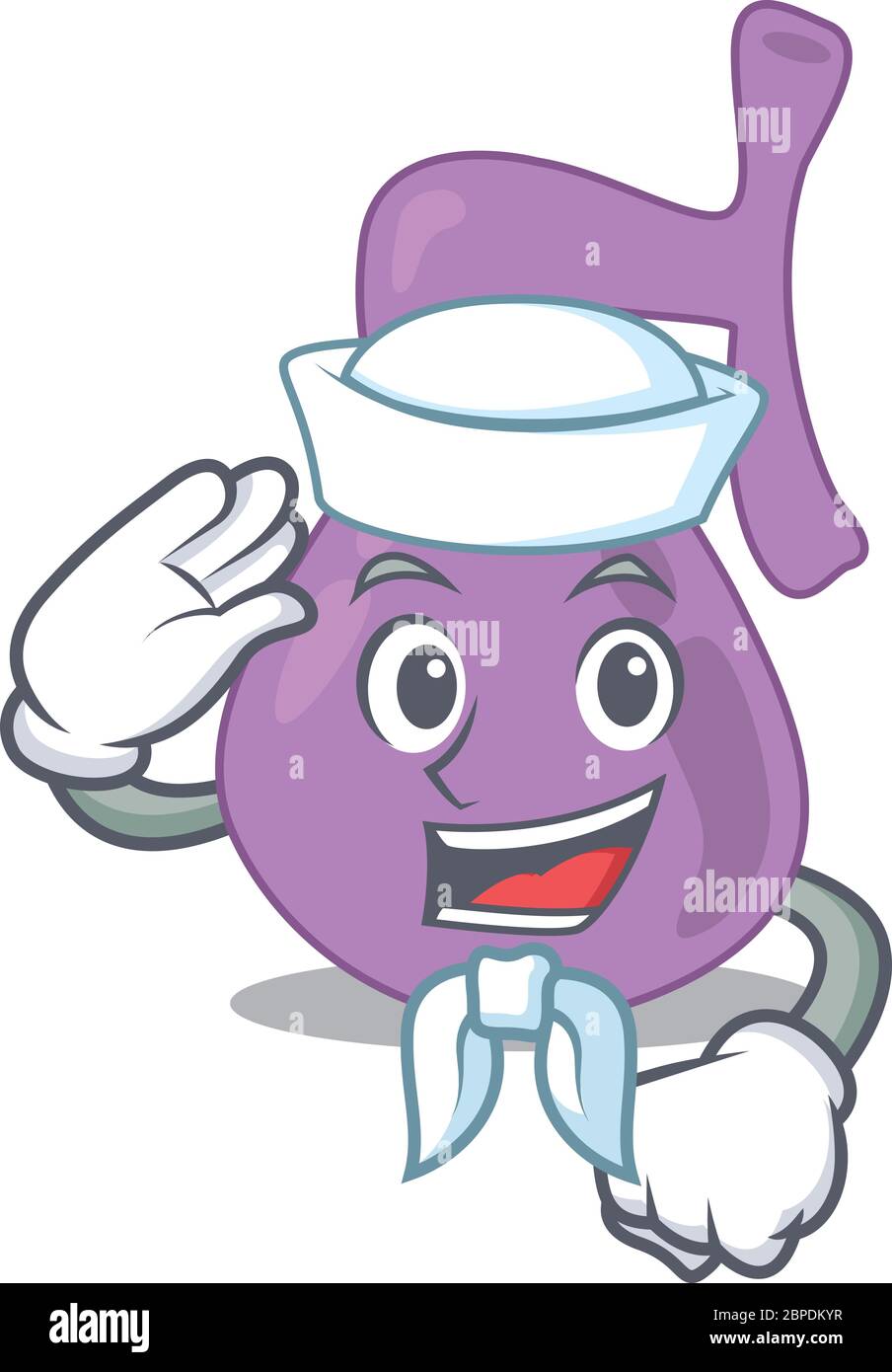 Smiley sailor cartoon character of gall bladder wearing white hat and ...