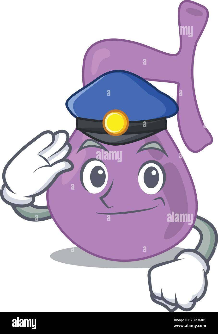 Police officer cartoon drawing of gall bladder wearing a blue hat Stock ...