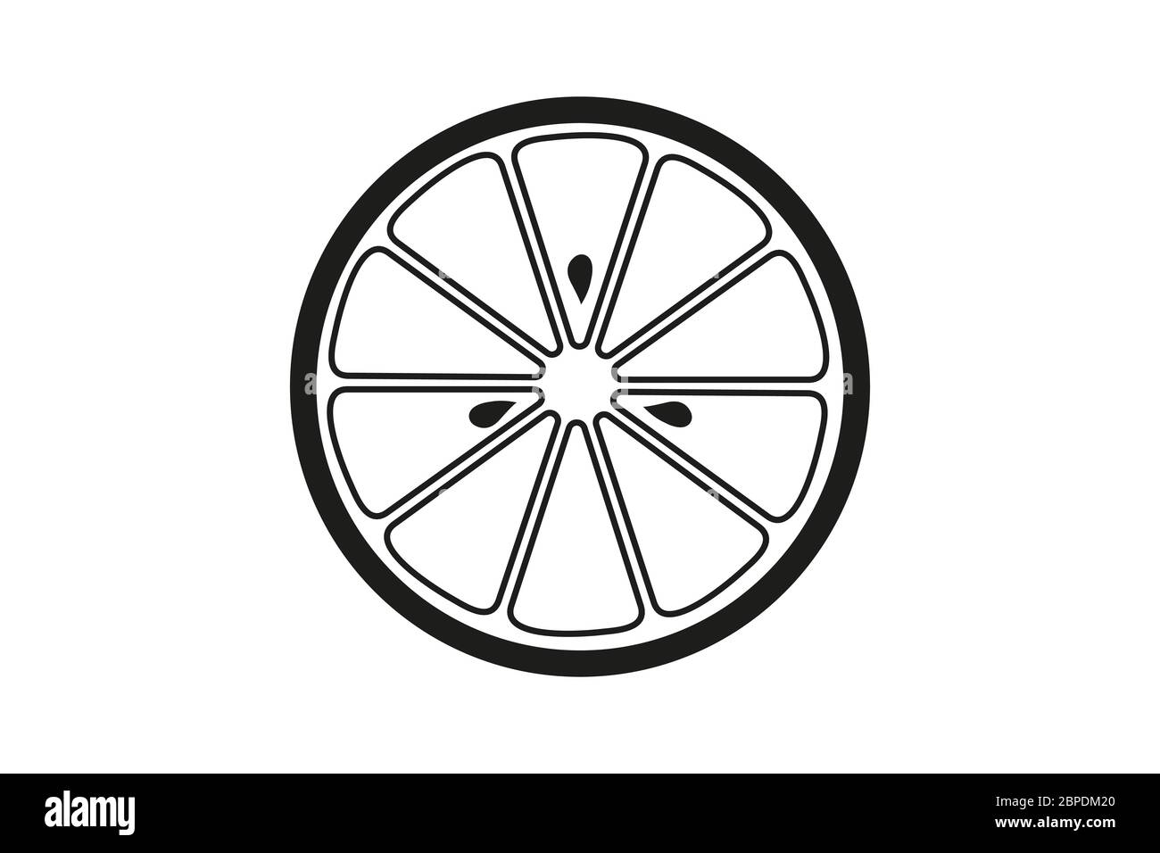 Lemon slice vector icon illustration on white Stock Vector Image & Art - Alamy