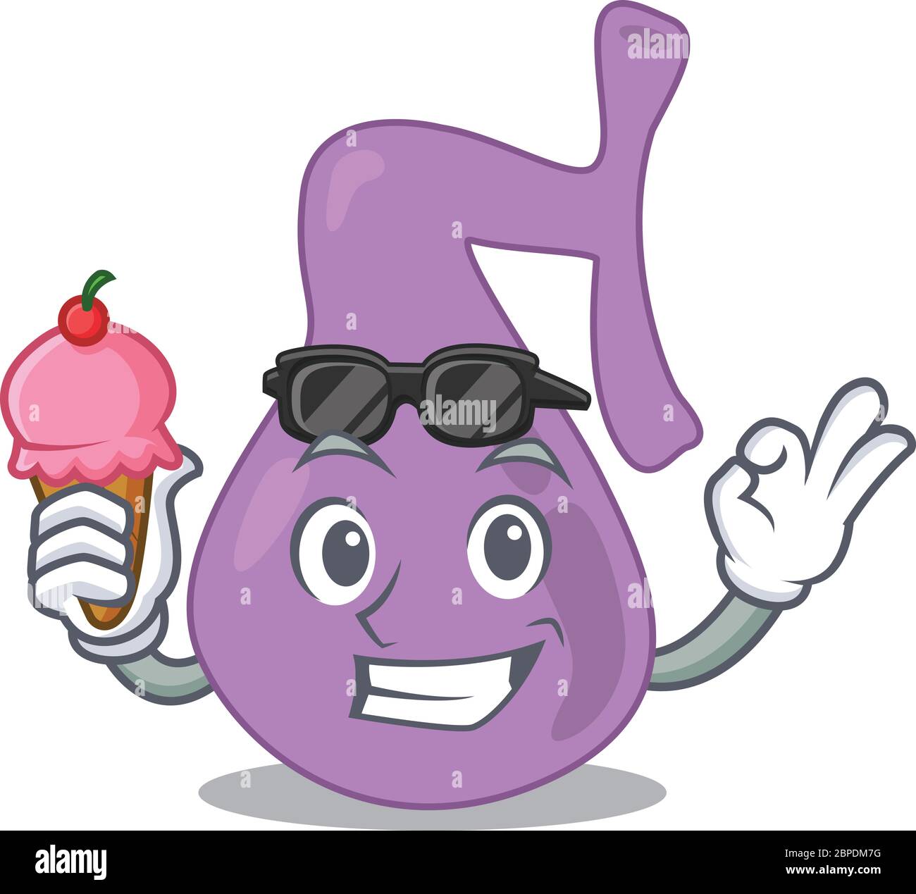 A cartoon drawing of gall bladder holding cone ice cream Stock Vector ...