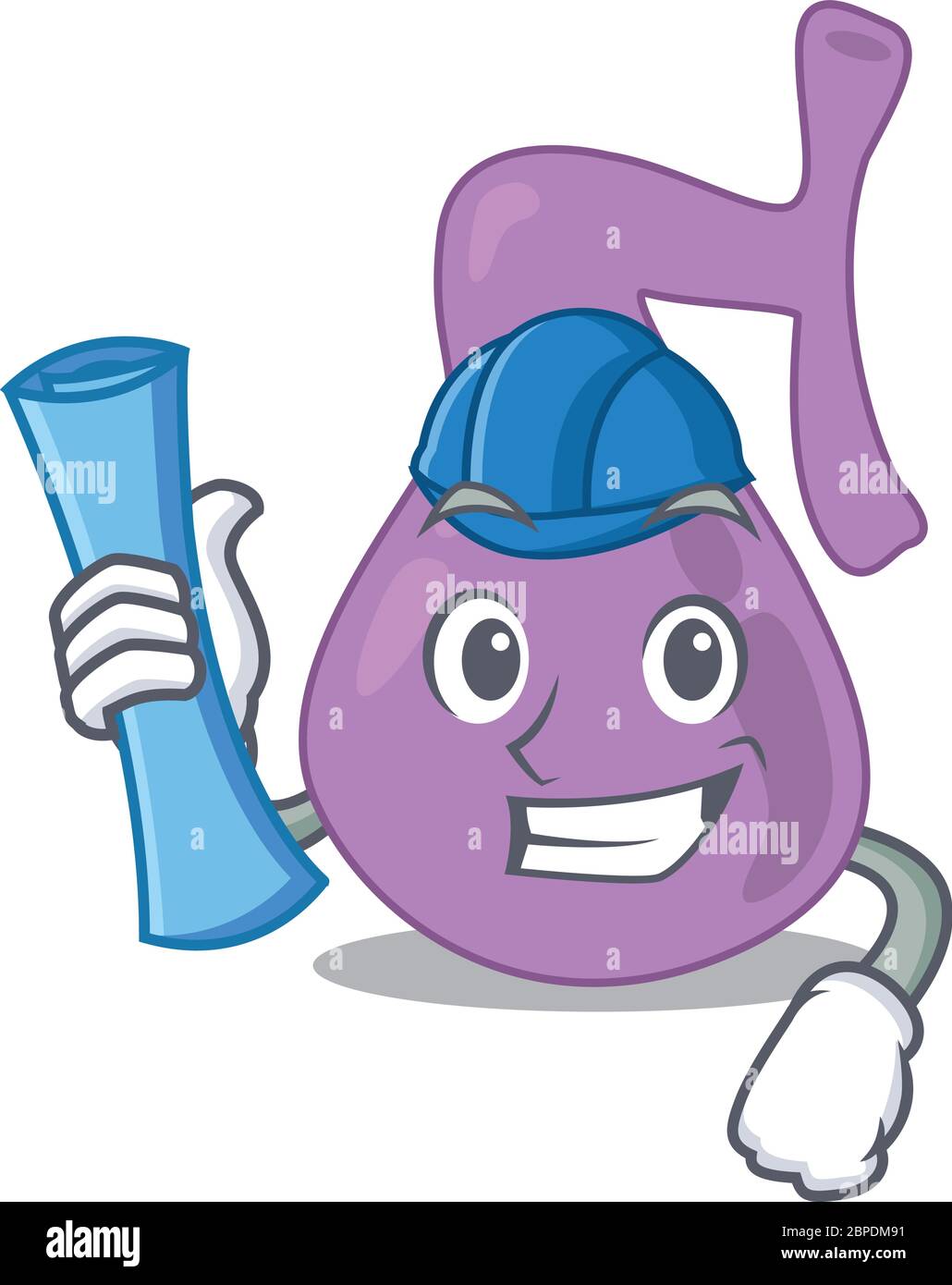 caricature picture of gall bladder Architect with blue prints Stock ...