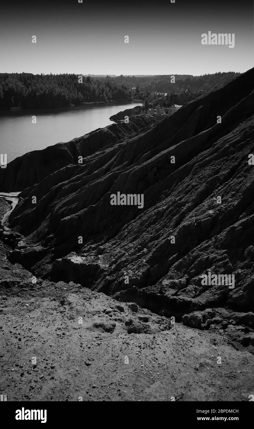 Sandy mountain slope landscape background Stock Photo - Alamy