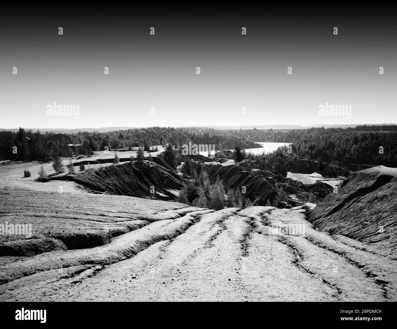 Dramatic sand slope landscape background Stock Photo - Alamy