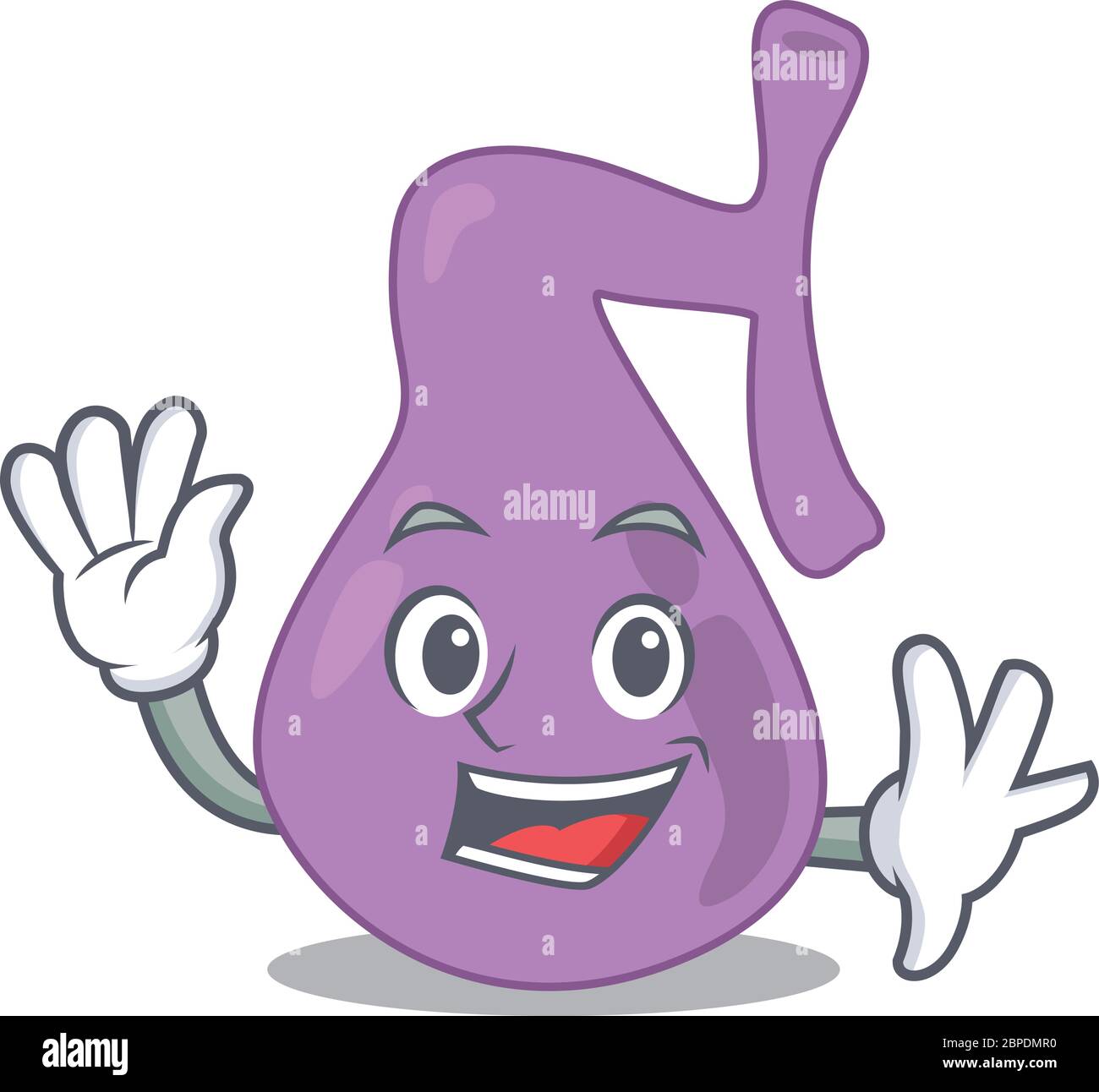 A charming gall bladder mascot design style smiling and waving hand ...