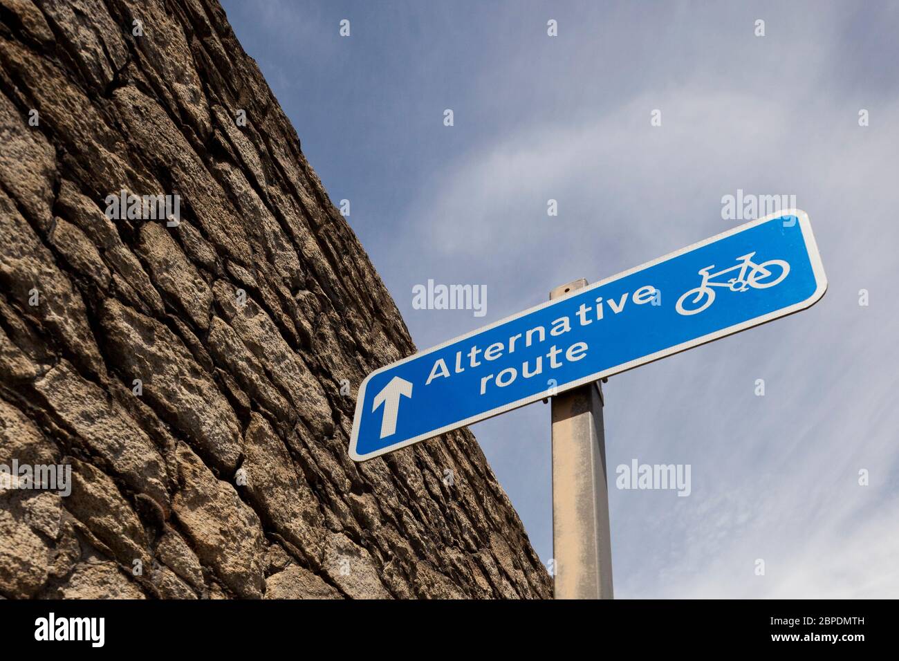 Alternative route sign hi-res stock photography and images - Alamy