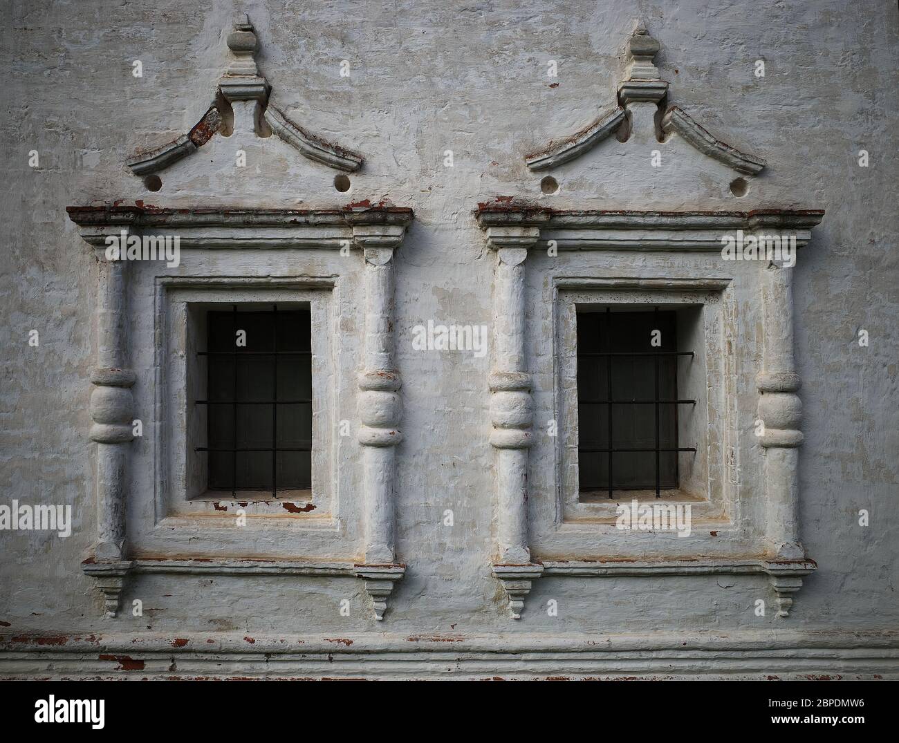 Ancient Russian windows architecture background Stock Photo - Alamy