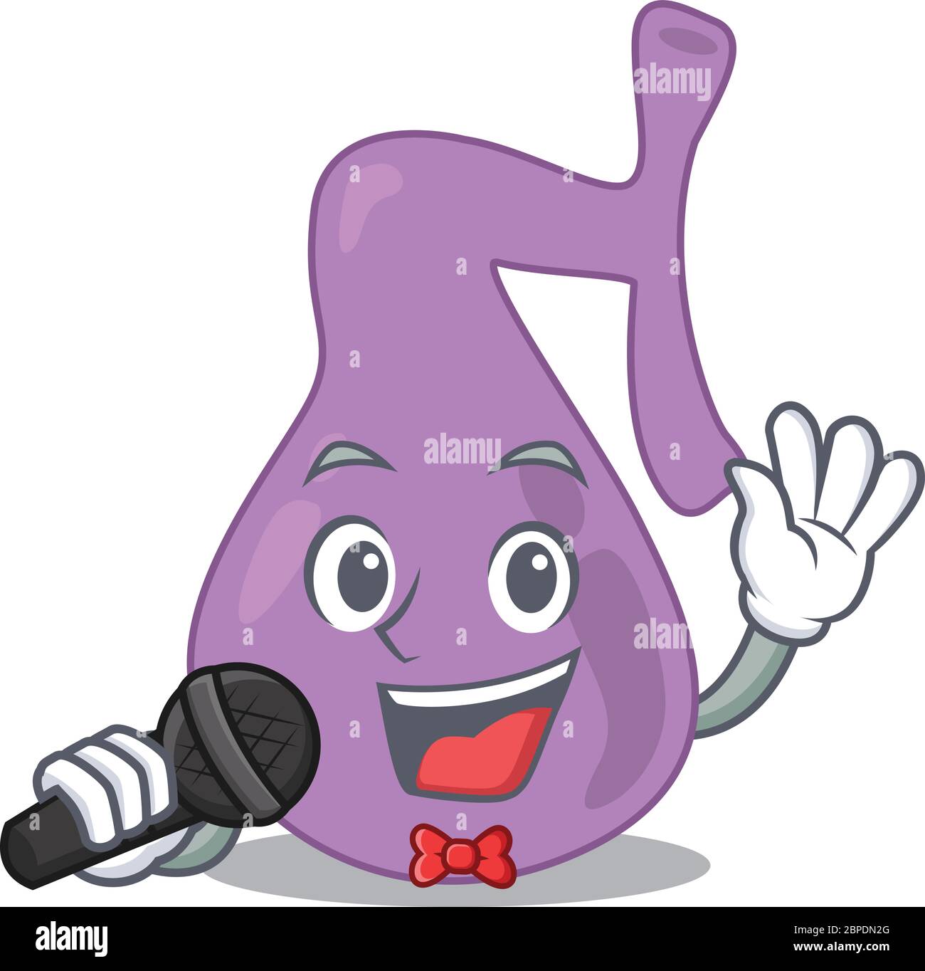 cartoon character of gall bladder sing a song with a microphone Stock ...