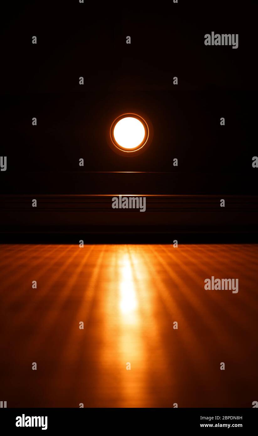 Dramatic led lamp illuminating neon surface background Stock Photo - Alamy