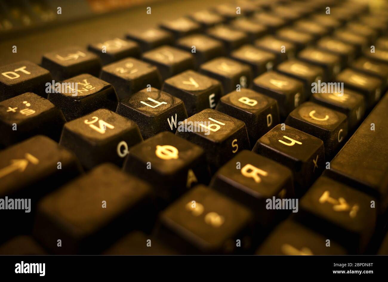 Vintage Cyrillic and English keyboard of typewriter background Stock ...