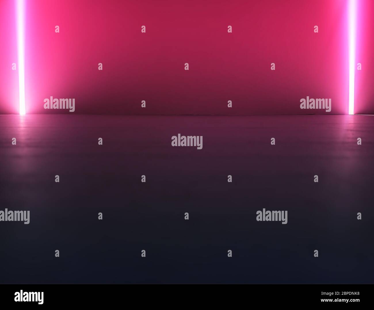 Empty neon pink room background Stock Photo - Alamy