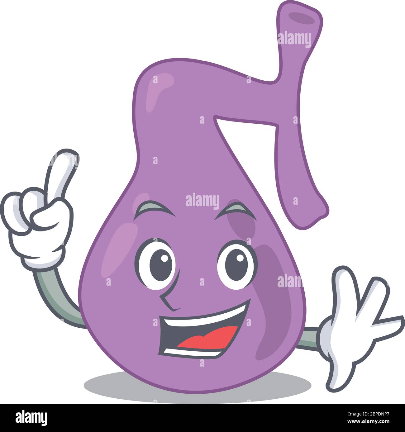 Gall bladder caricature design style with one finger gesture Stock ...