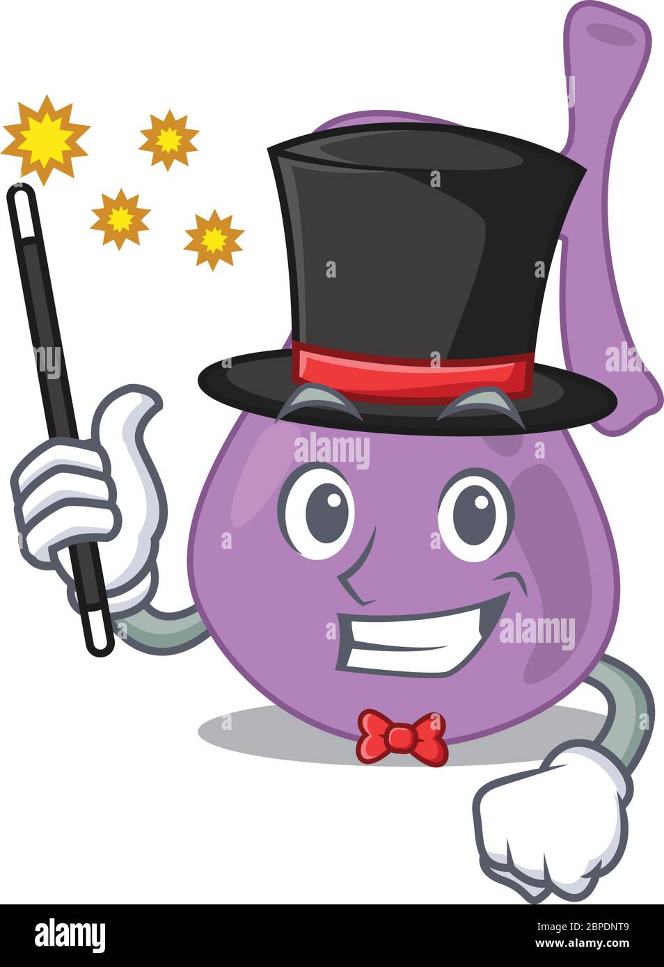 A gorgeous smart Magician of gall bladder cartoon design style Stock ...