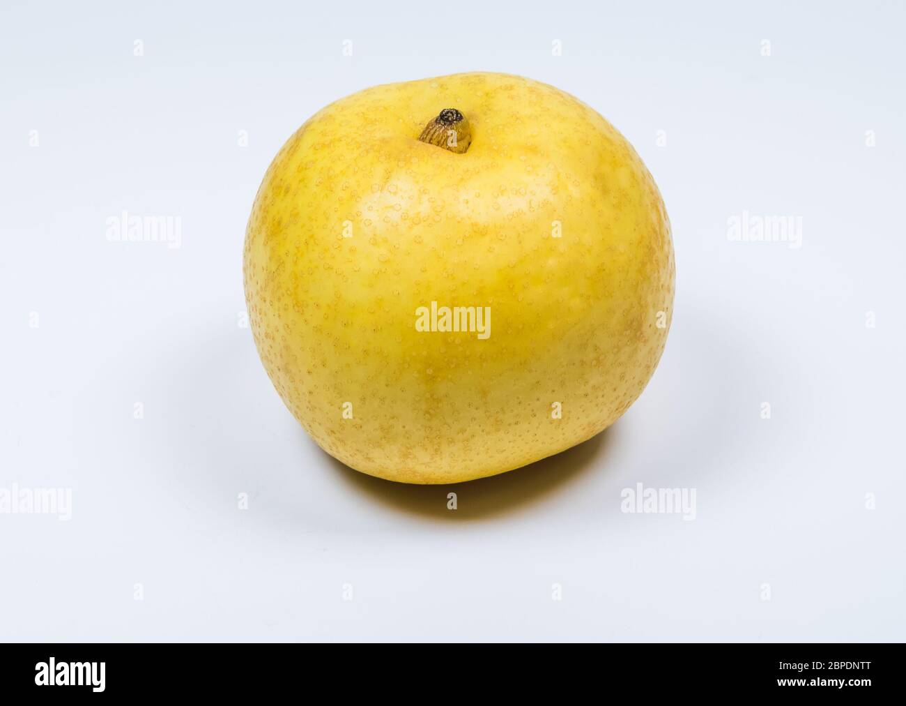 yellow asian pear fruit on white background Stock Photo - Alamy