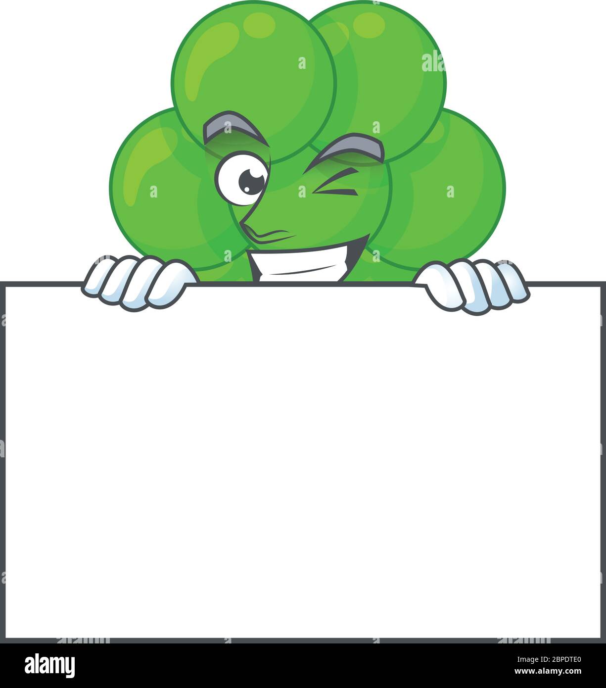 Mascot design style of staphylococcus aureus standing behind a board ...