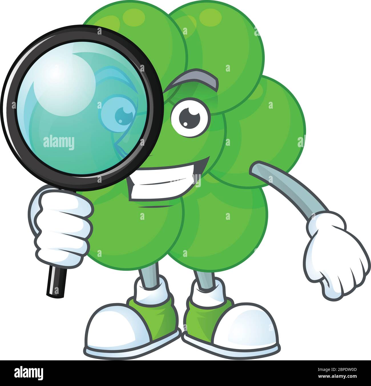 cartoon drawing concept of staphylococcus aureus working as a Private ...