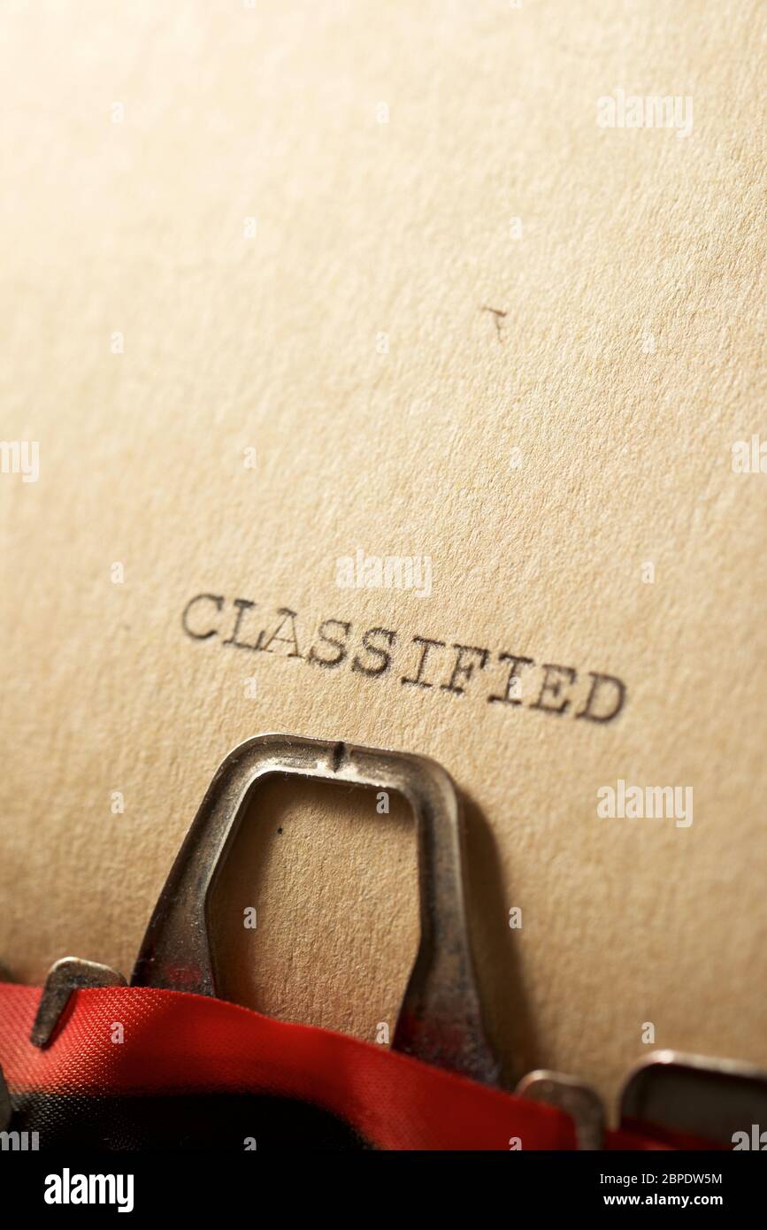 Typing word confidential on retro hi-res stock photography and images ...