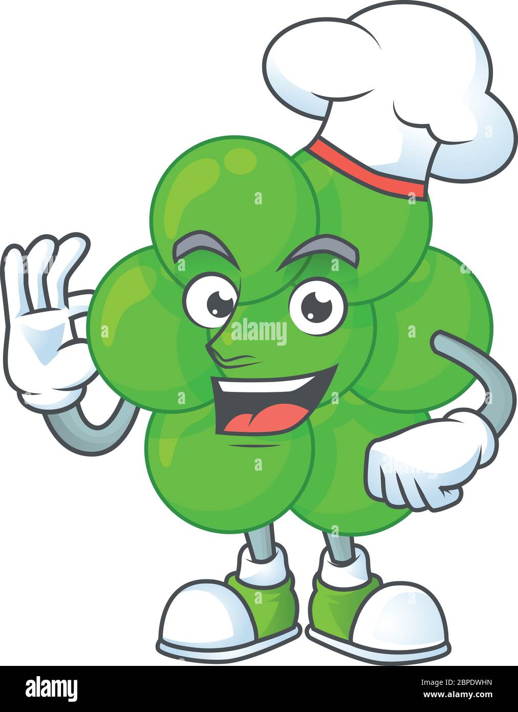 Staphylococcus aureus chef cartoon drawing concept proudly wearing ...