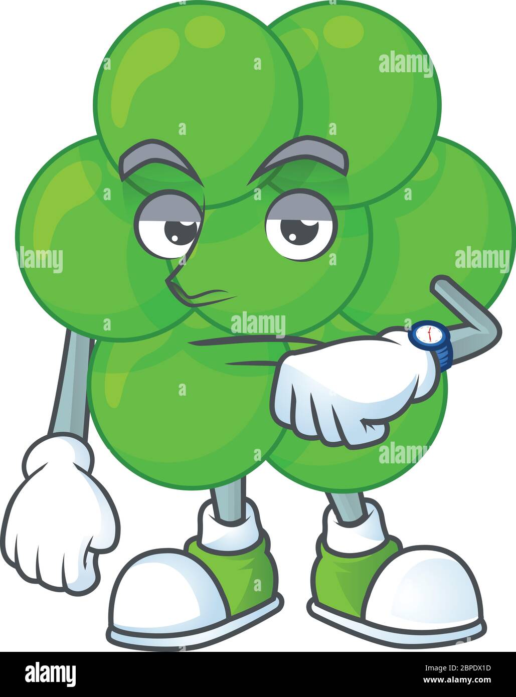 Staphylococcus aureus showing waiting gesture cartoon design concept ...