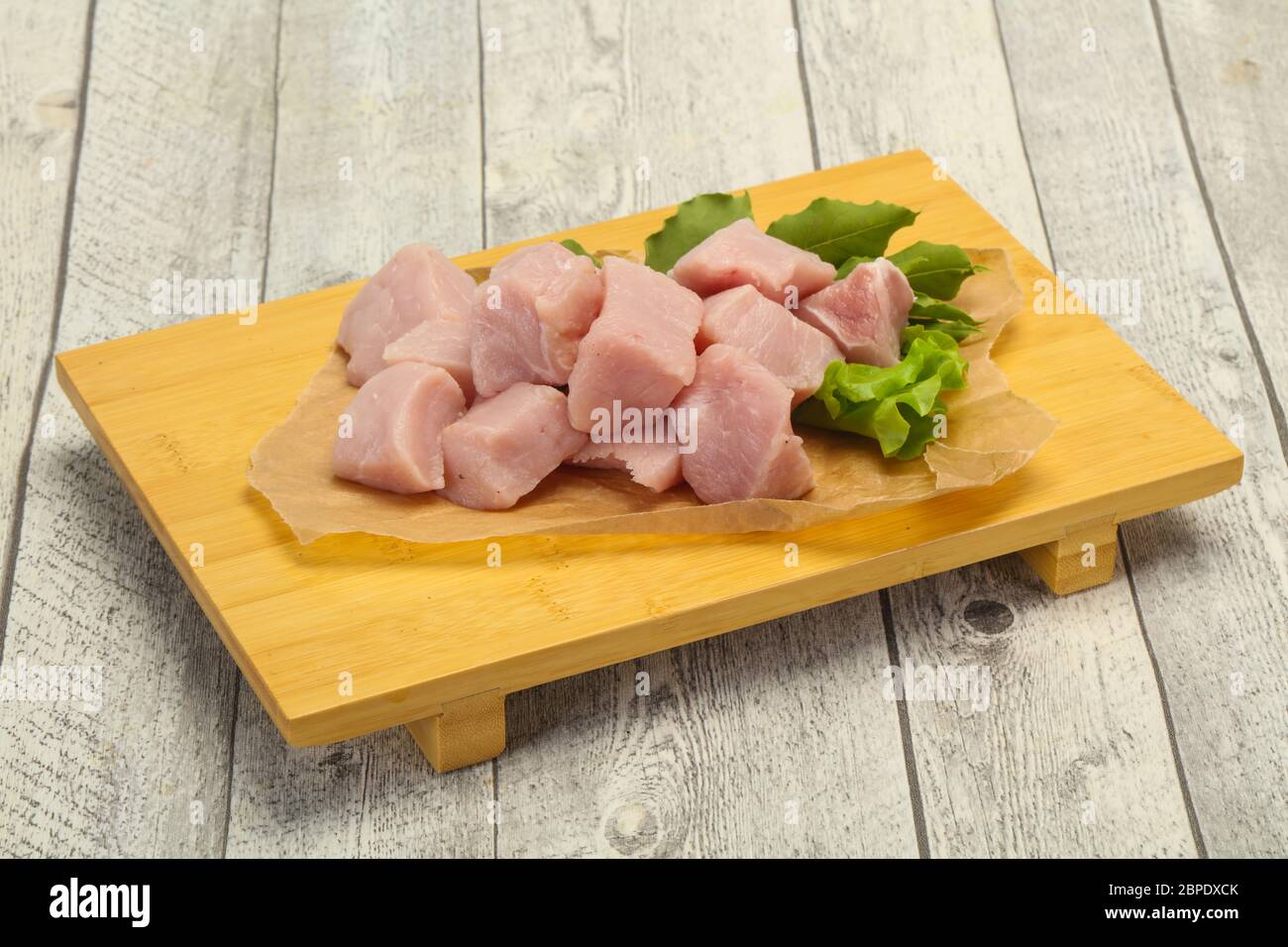 Raw fresh pork meat cube ready for cooking Stock Photo - Alamy