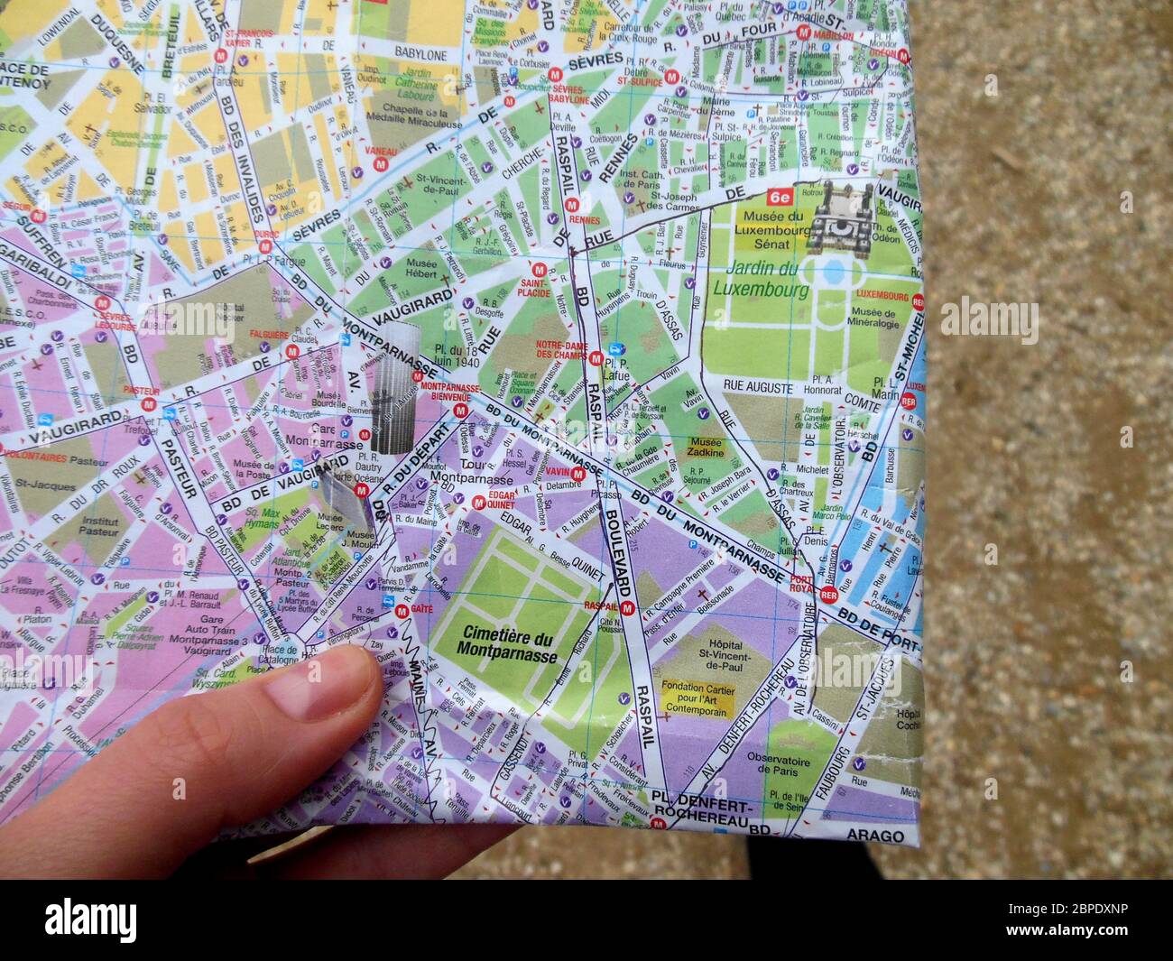 Map of paris 2016 hi-res stock photography and images - Alamy