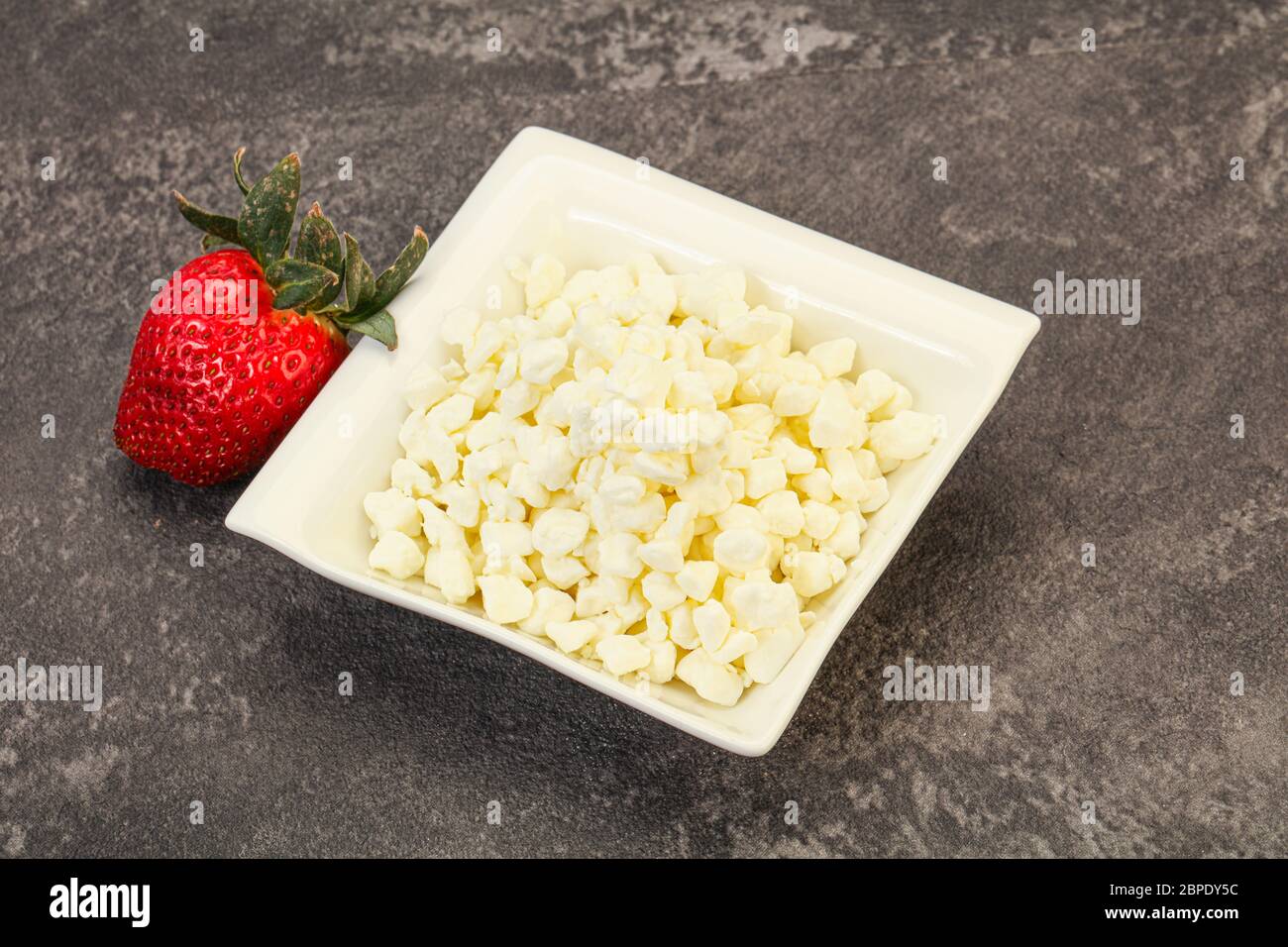 Dietary food - grain cottage cheese in the bowl Stock Photo - Alamy