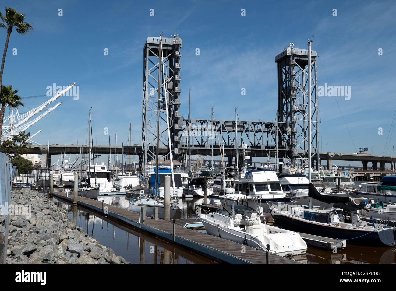 The historic Henry Ford bridge spanning over a part of Los Angeles ...