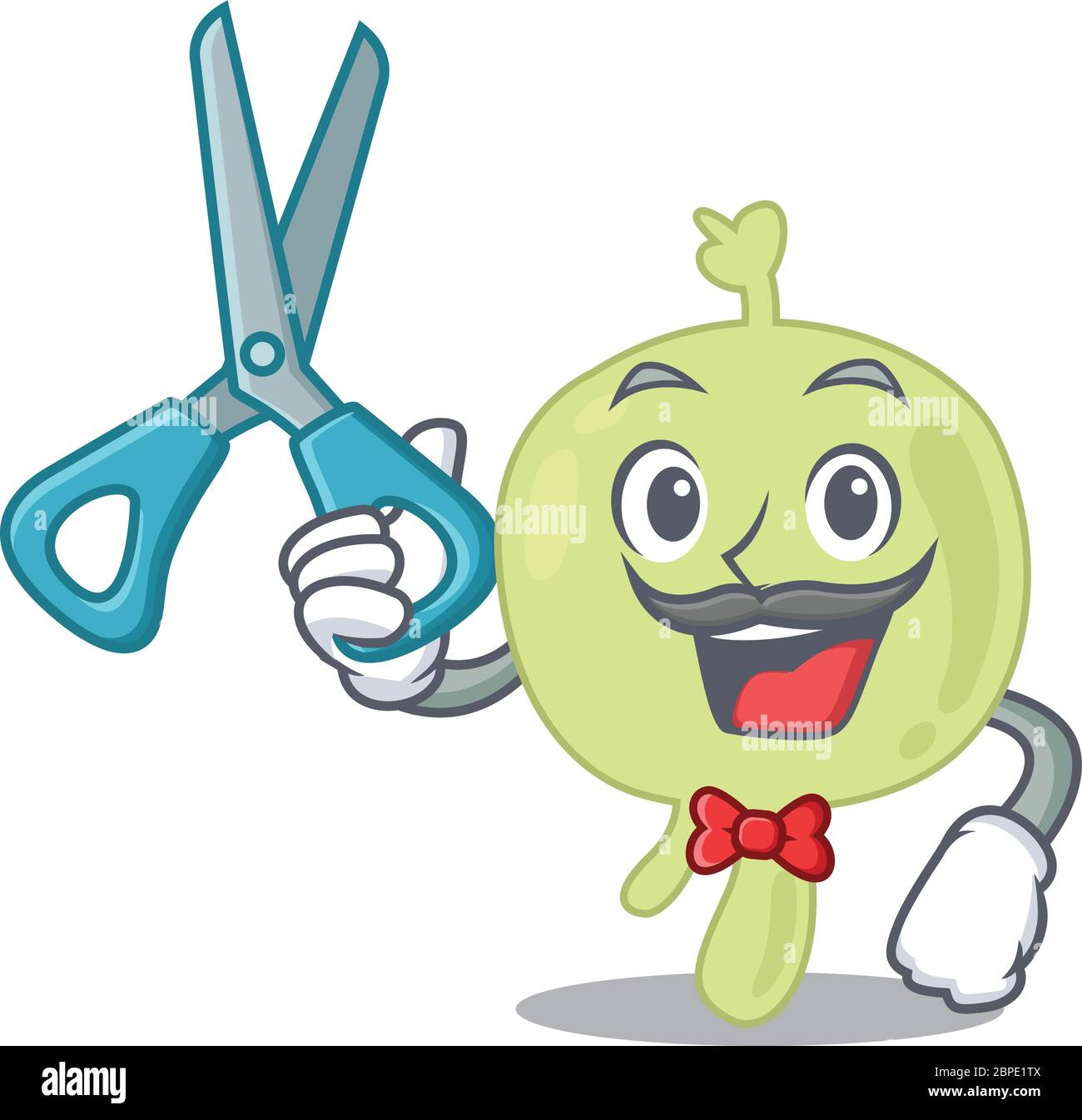 Lymph node cartoon character design as talented barber Stock Vector ...