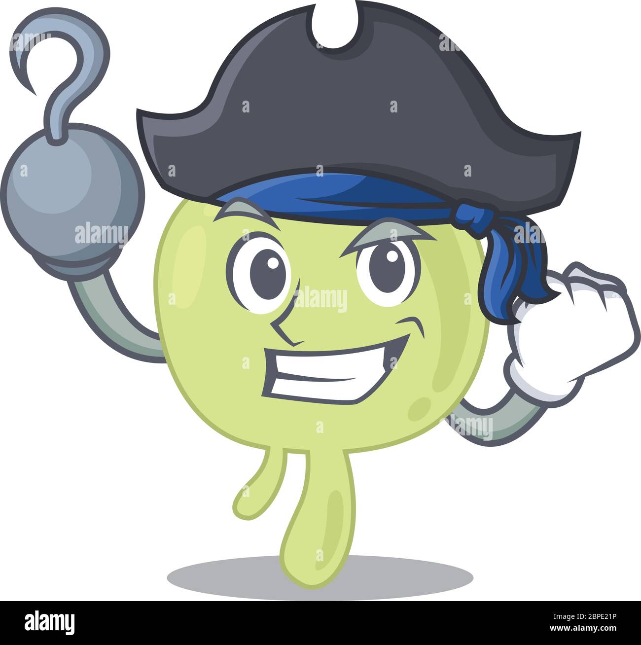 Lymph node cartoon design in a Pirate character with one hook hand ...
