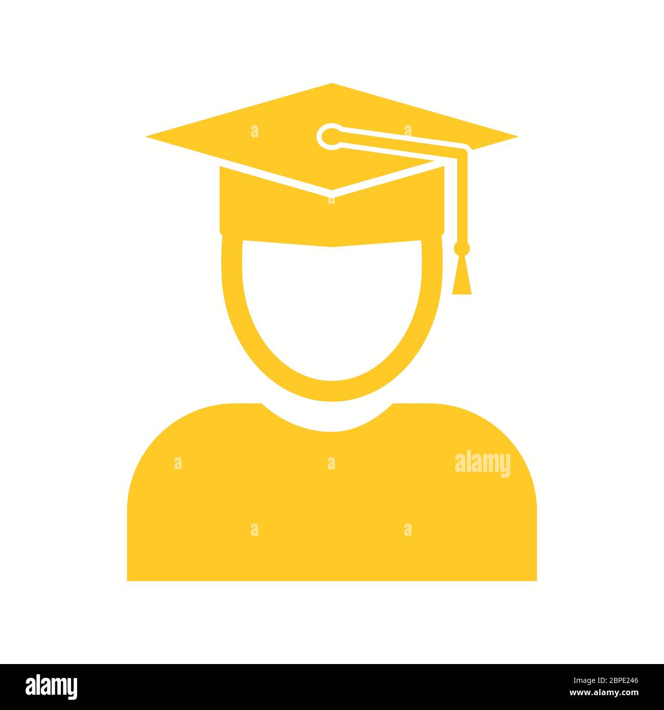 Student graduation cap glyph Cut Out Stock Images & Pictures - Alamy