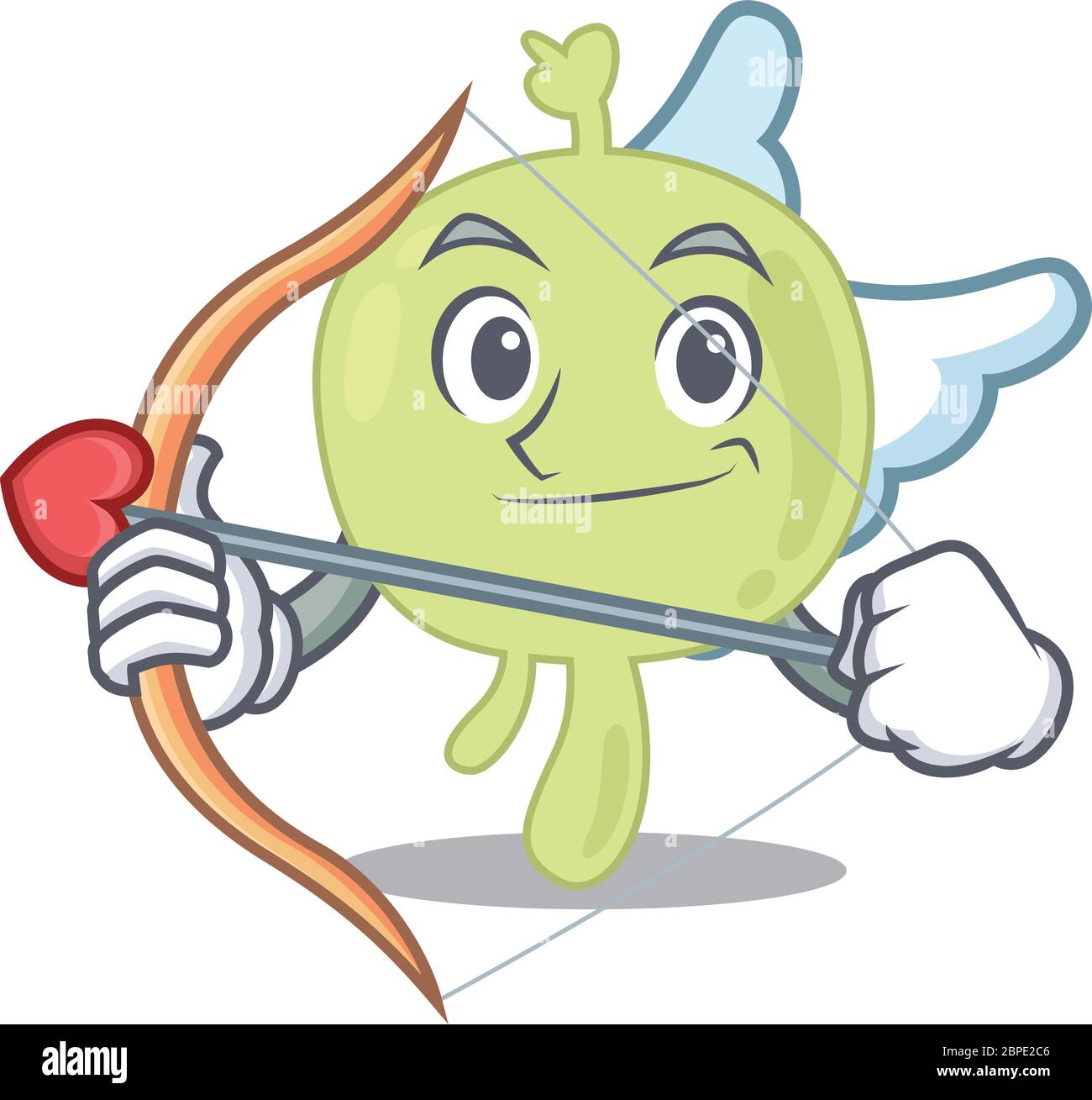 Lymph node in sweet romantic cupid cartoon drawing with arrow Stock ...