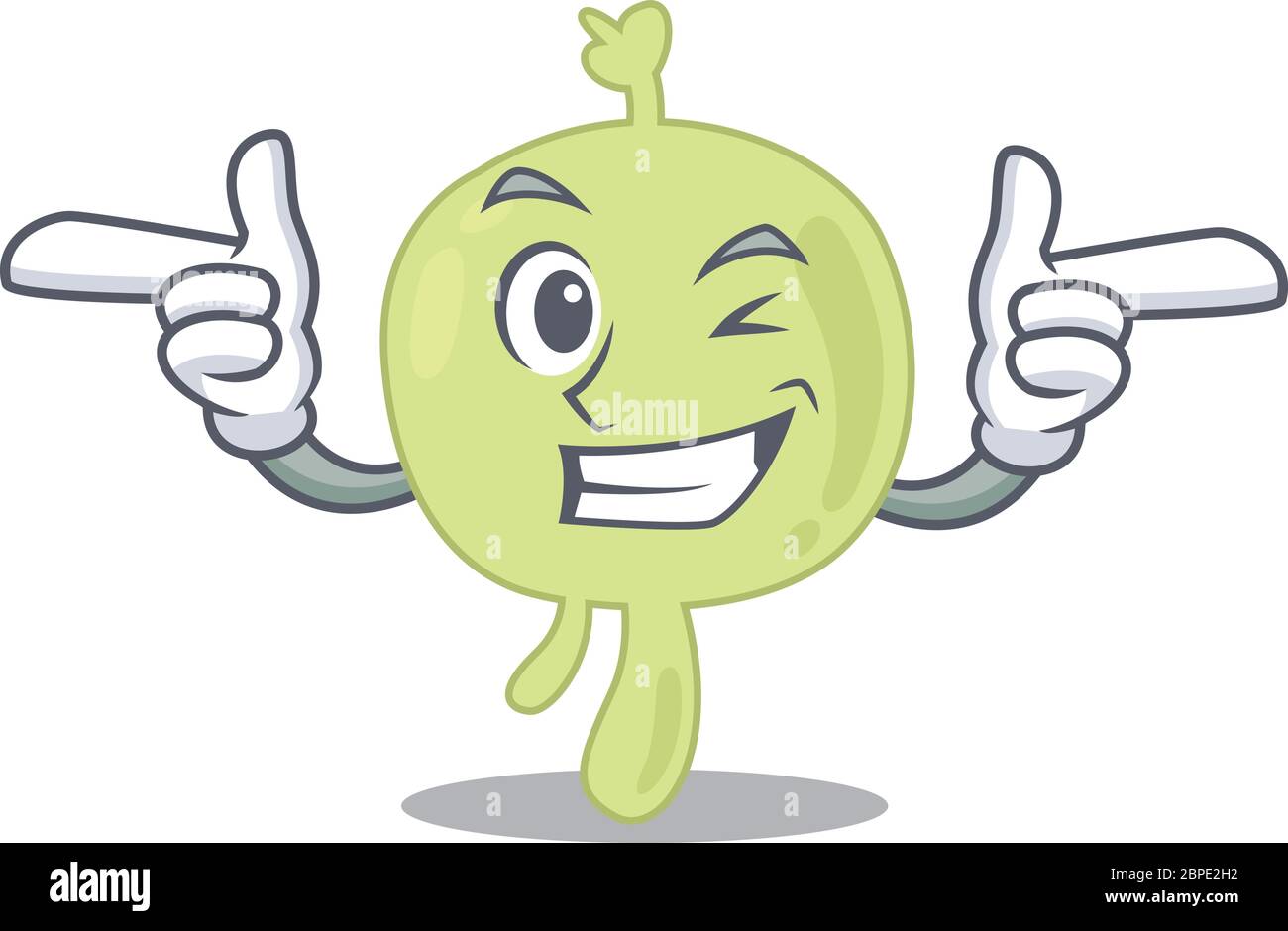 Cartoon design of lymph node showing funny face with wink eye Stock ...