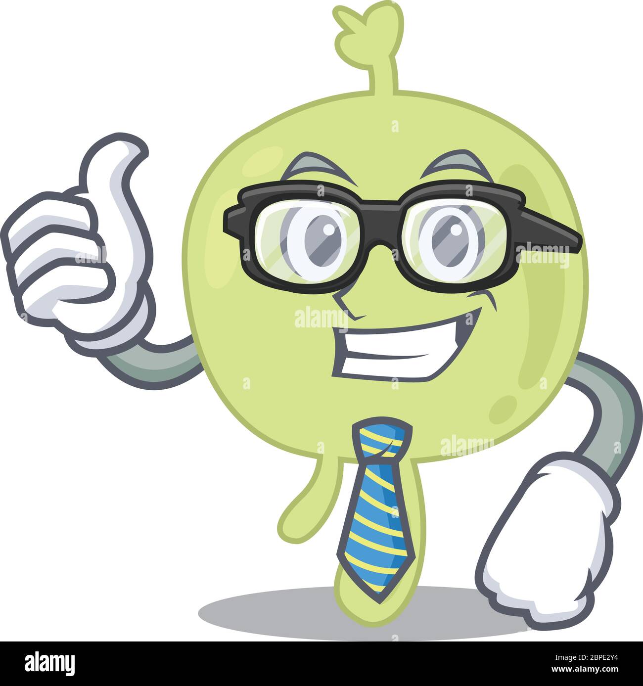 cartoon drawing of lymph node Businessman wearing glasses and tie Stock ...
