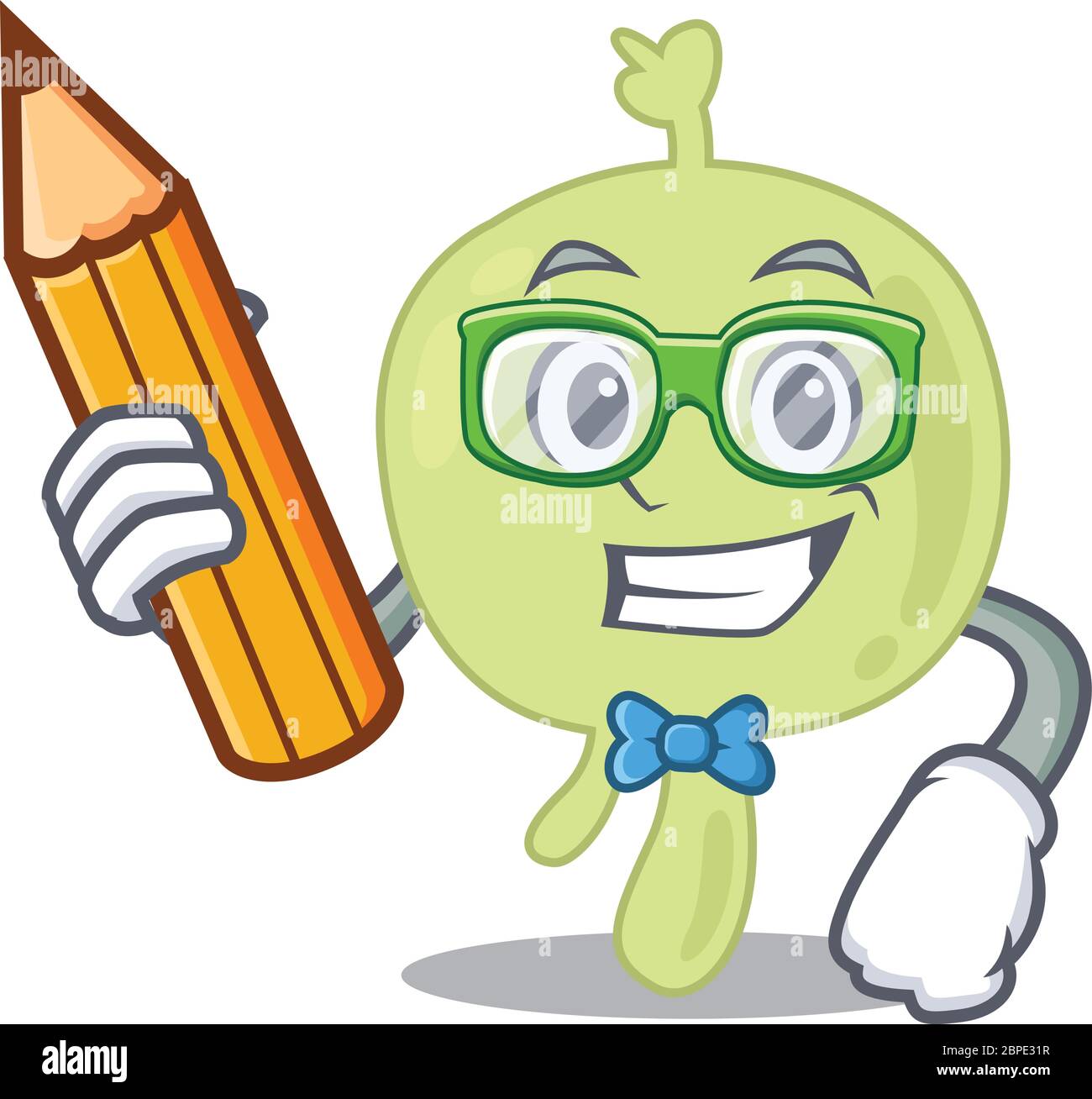 A clever student lymph node cartoon character study at home Stock ...