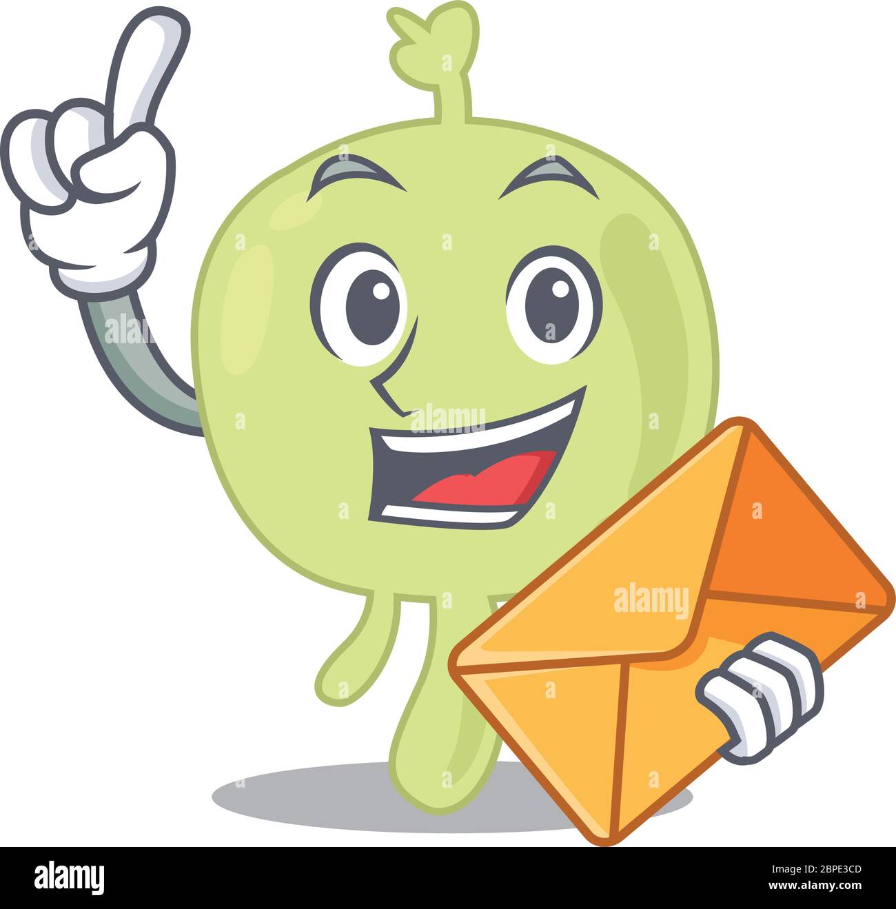 A picture of cheerful lymph node cartoon design with brown envelope ...