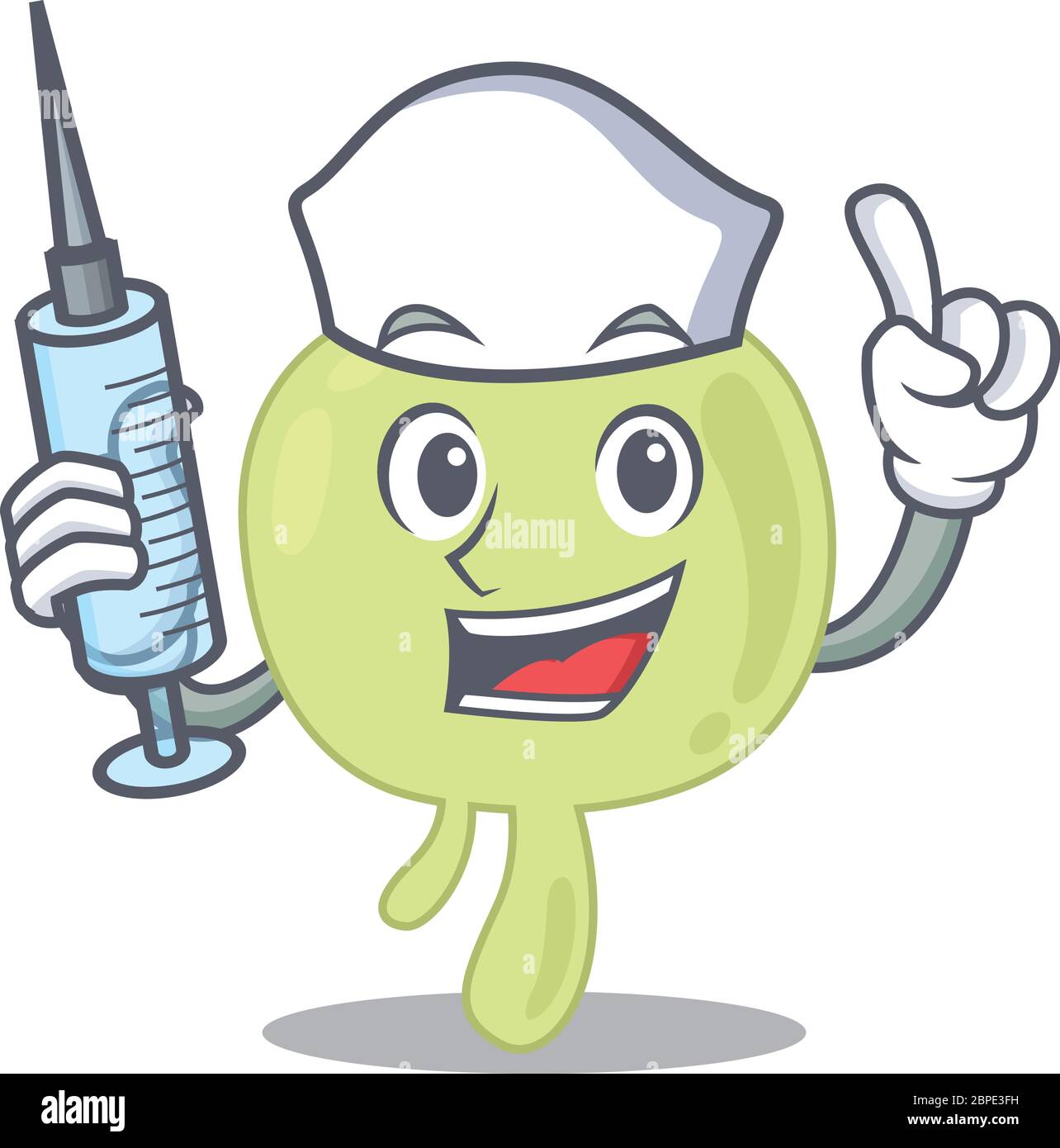 Lymph node humble nurse mascot design with a syringe Stock Vector Image ...