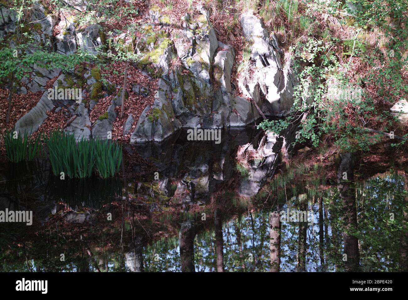 little old Quarry filled with water Stock Photo - Alamy