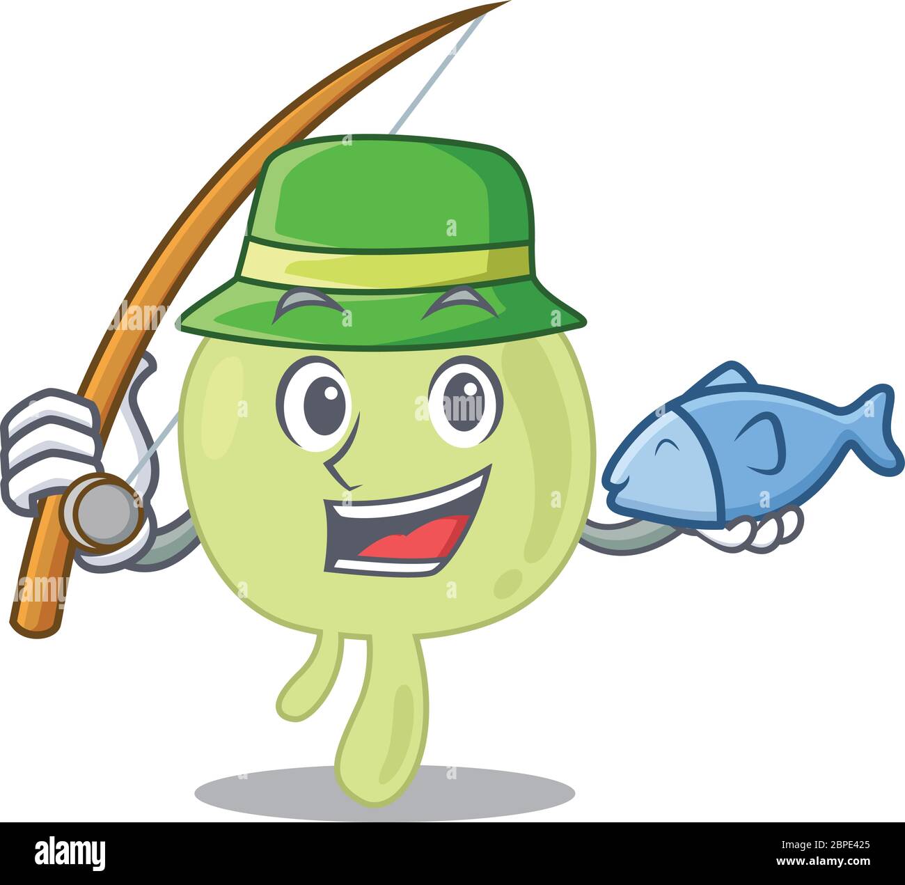 Cartoon design style of lymph node goes to fishing Stock Vector Image ...