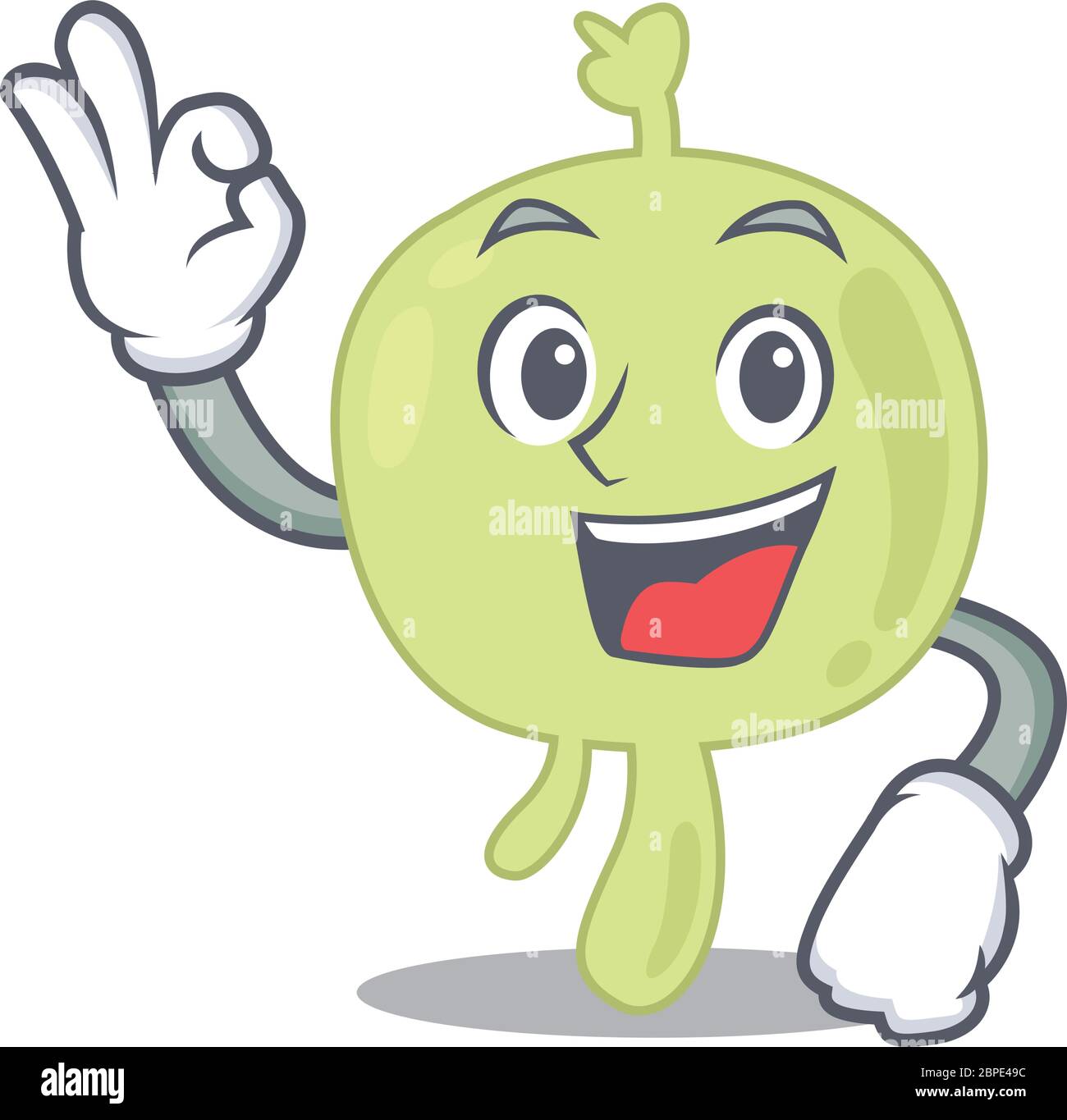 Lymph node mascot design style showing Okay gesture finger Stock Vector ...