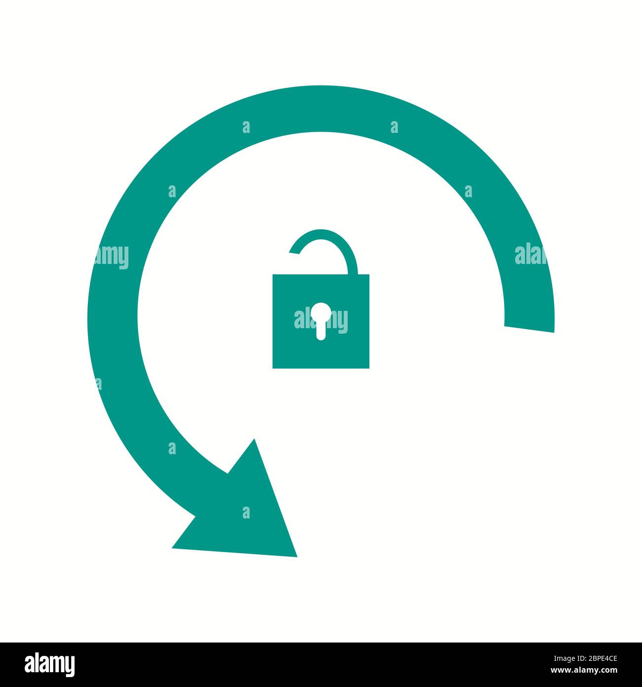 Beautiful Rotation Unlocked Glyph Vector Icon Stock Vector Image & Art ...