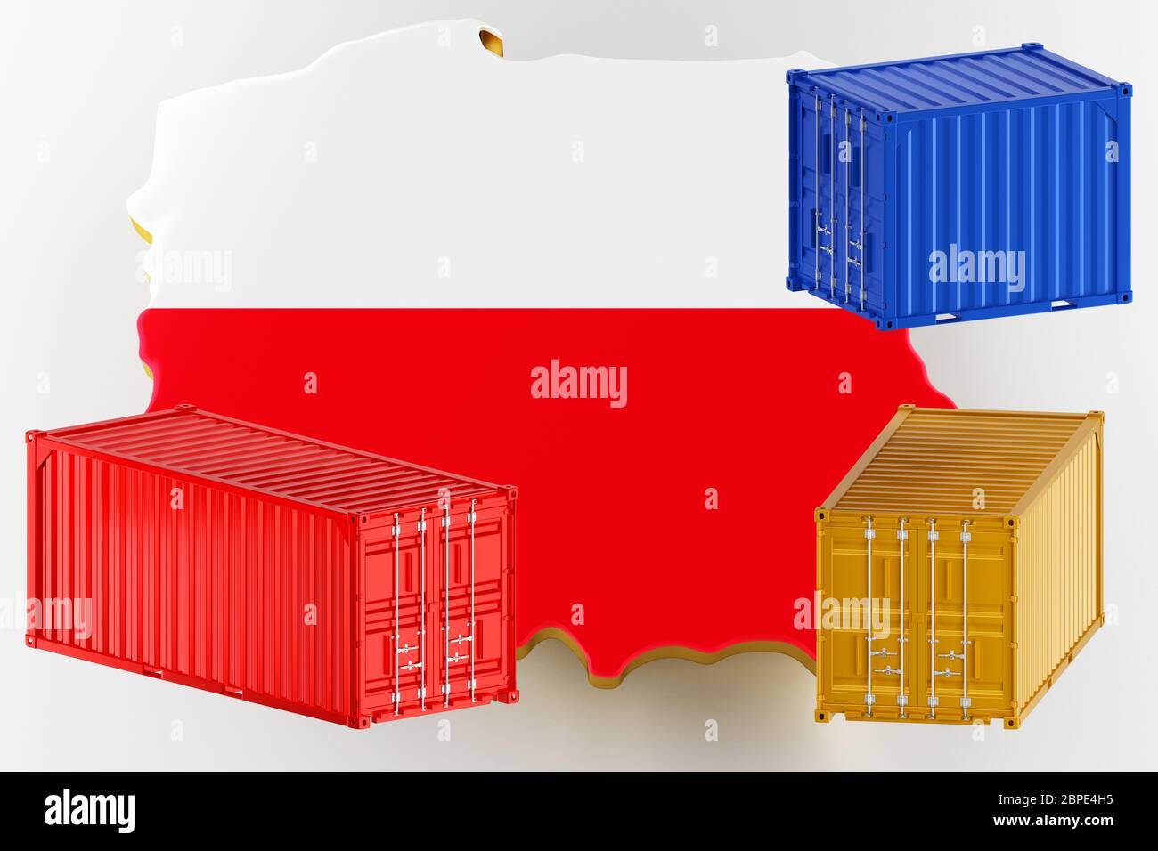 Poland polish country map outline hi-res stock photography and images - Alamy