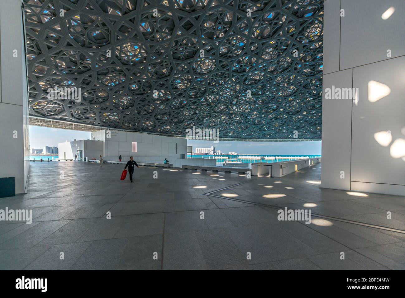 Inside view of Louvre at Abu Dhabi in the UAE Stock Photo - Alamy