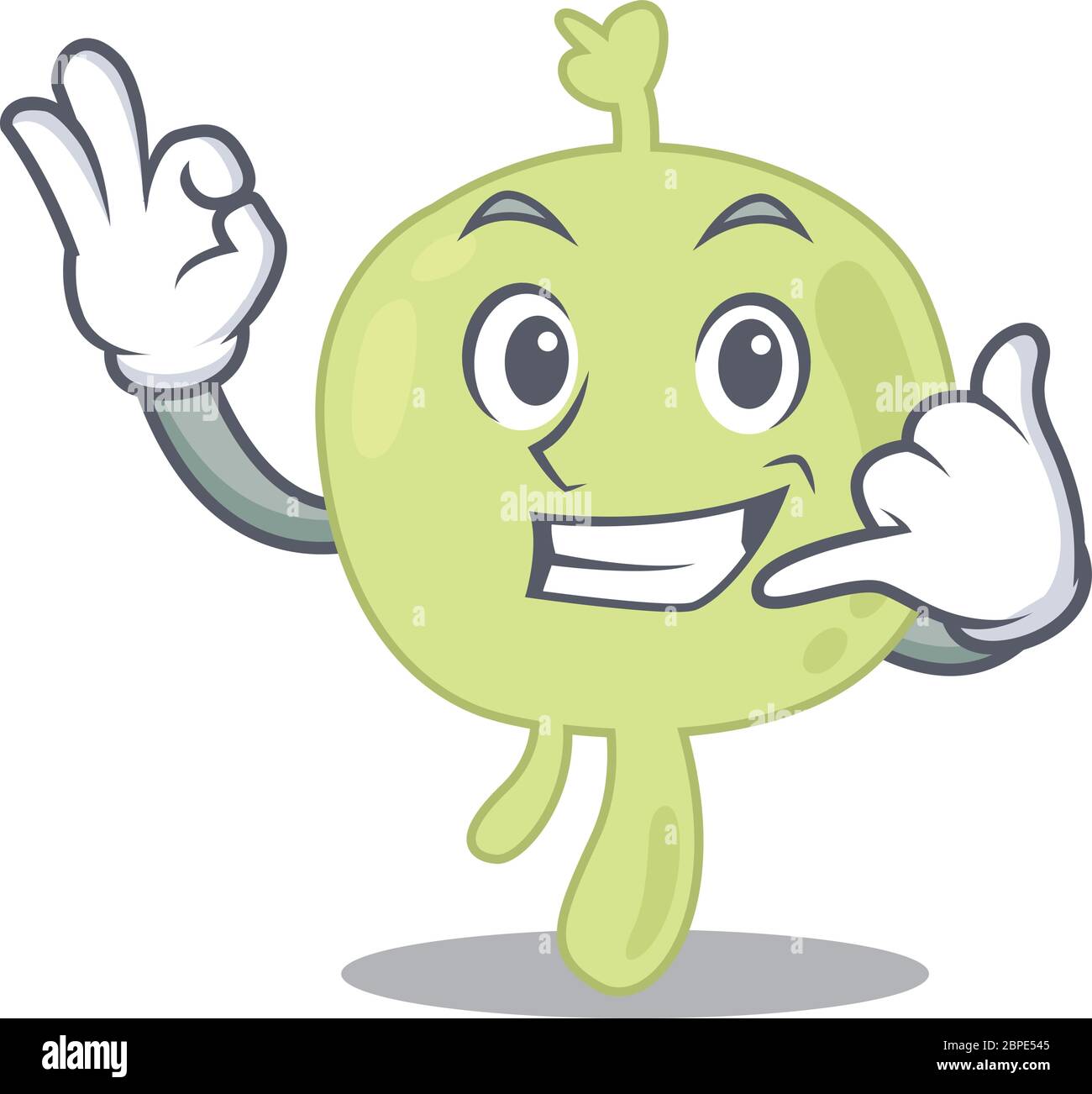 Caricature design of lymph node showing call me funny gesture Stock ...