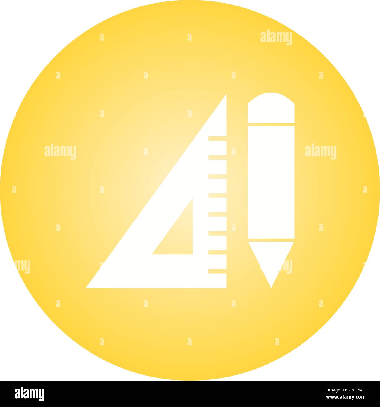 Beautiful Pencil & Set Square Glyph Vector Icon Stock Vector Image ...