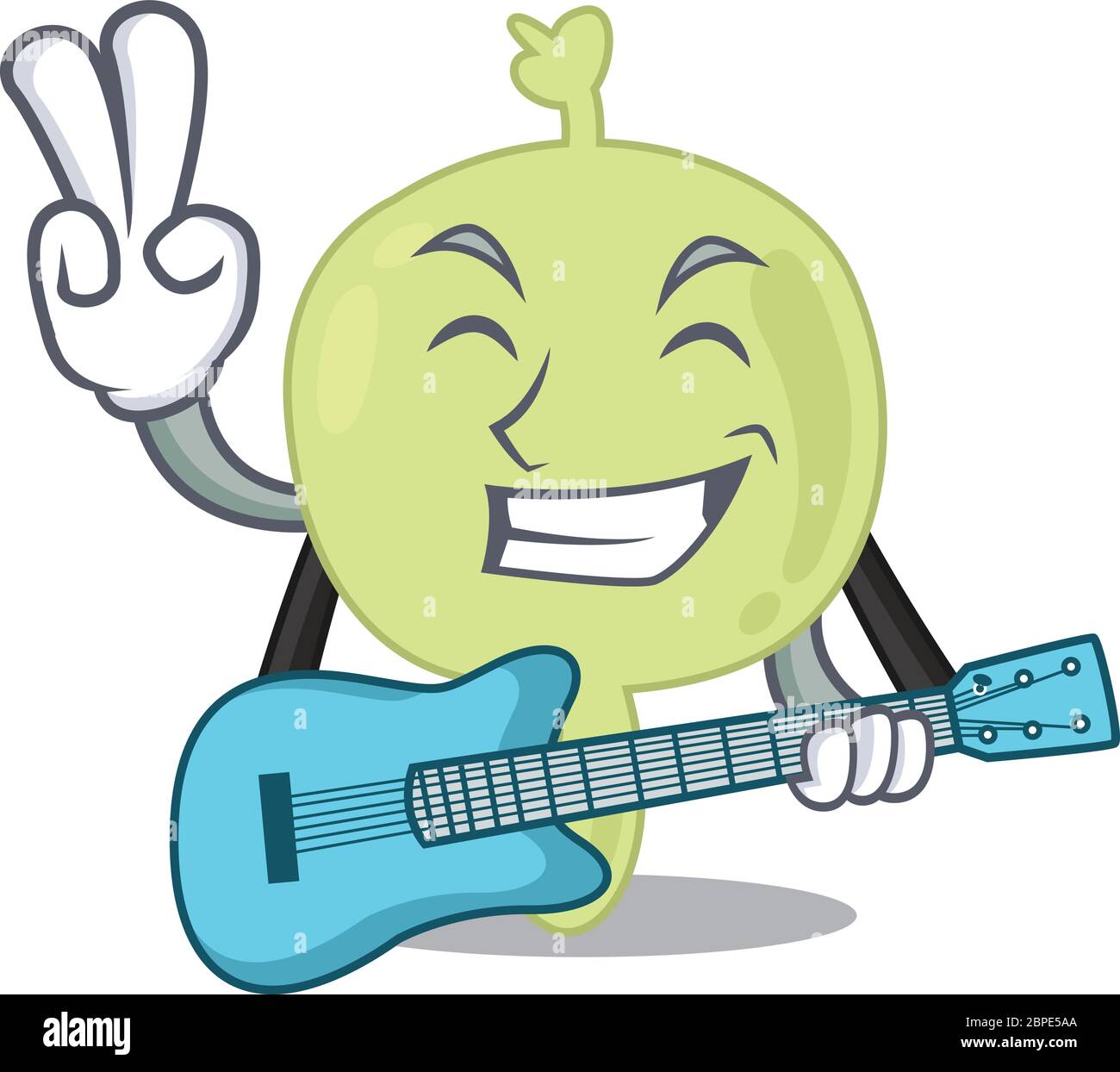 brilliant musician of lymph node cartoon design playing music with a ...